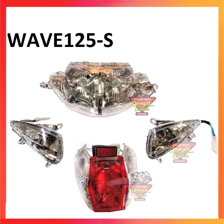 REMPIT Wave125s Wave125-s Lampu Set Head Lamp Tail Lamp Lampu Depan ...