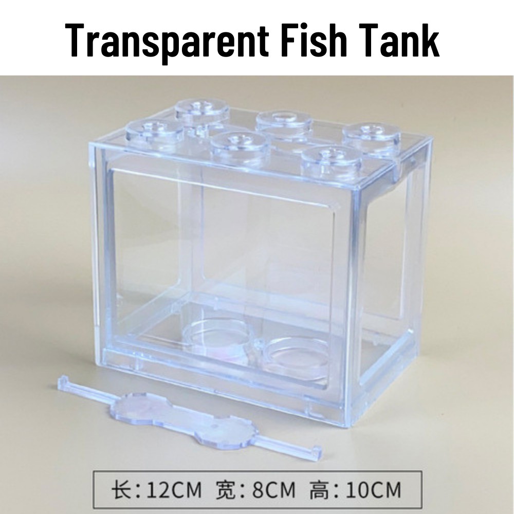 🔥New Version🔥 Betta Fish Tank Mini Aquarium Fighting Cylinder Lego ...