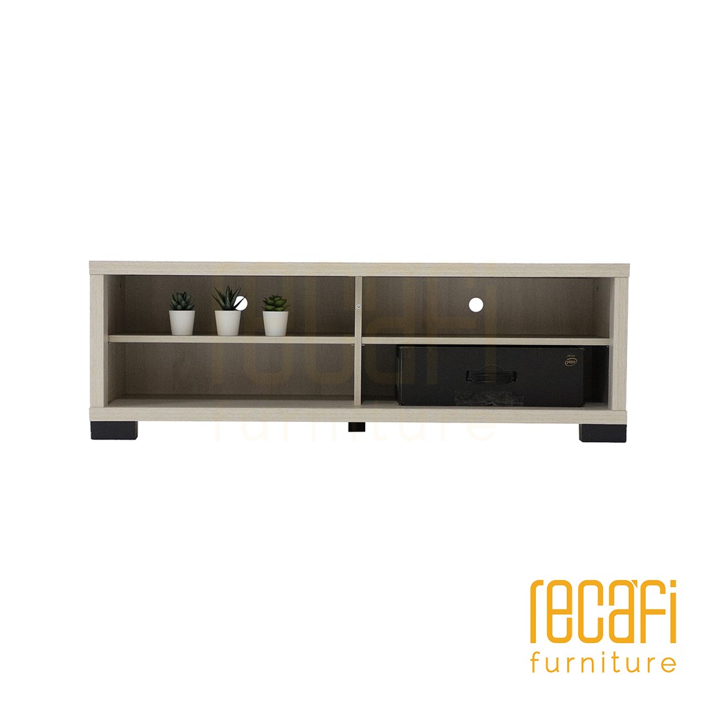 Recafi Furniture 4FT Modern Wooden TV Cabinet | 4 Kaki Rak TV | Kabinet ...