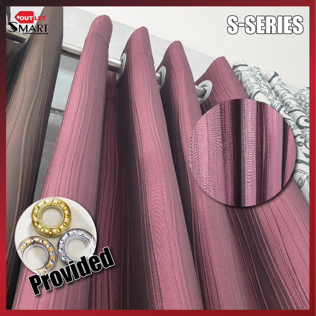 🔥Limited Edition🔥 S Series Ready-made Elegant Curtain/ Langsir (Ring ...