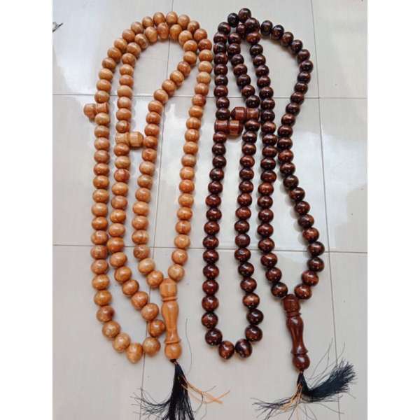 KAYU Tasbih Decoration 99 Old Wood jumbo Wood Round Size 3cm | Shopee ...