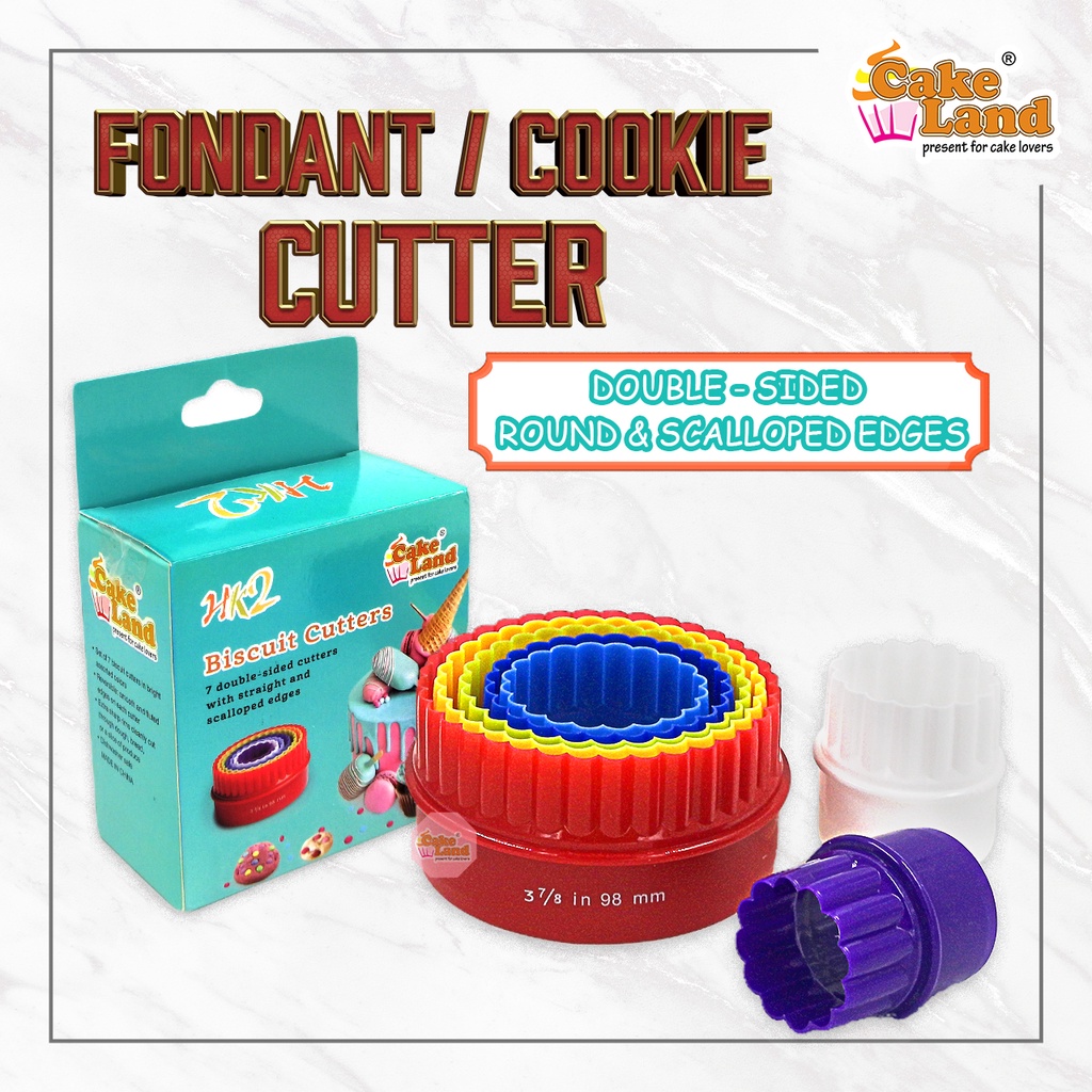 CAKE LAND Fondant Cookie Cutter - Double Sided Cutters (7 Pcs) | Shopee ...