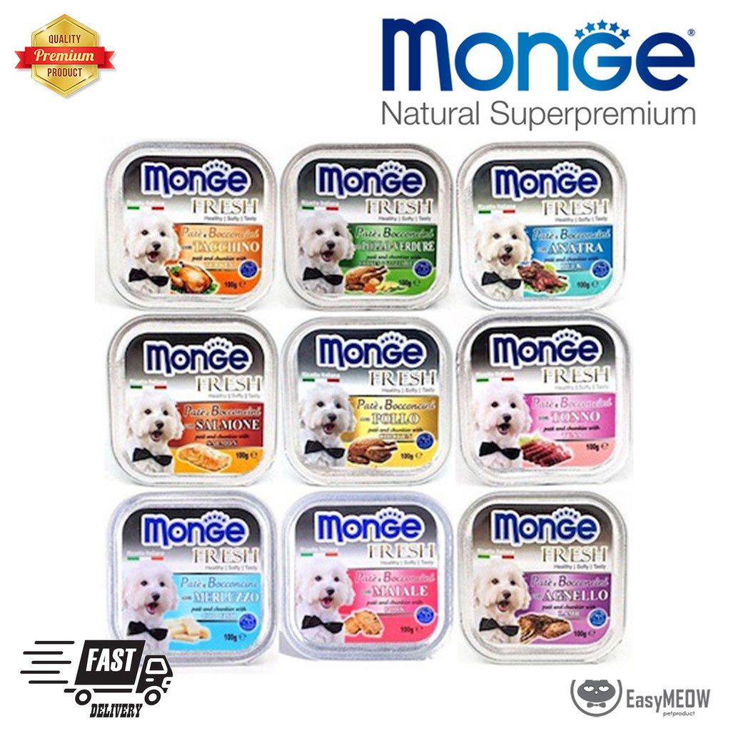 Monge Fresh 100gsm Wet Food / Tray Food - Dog / Puppies (NEW STOCK ...