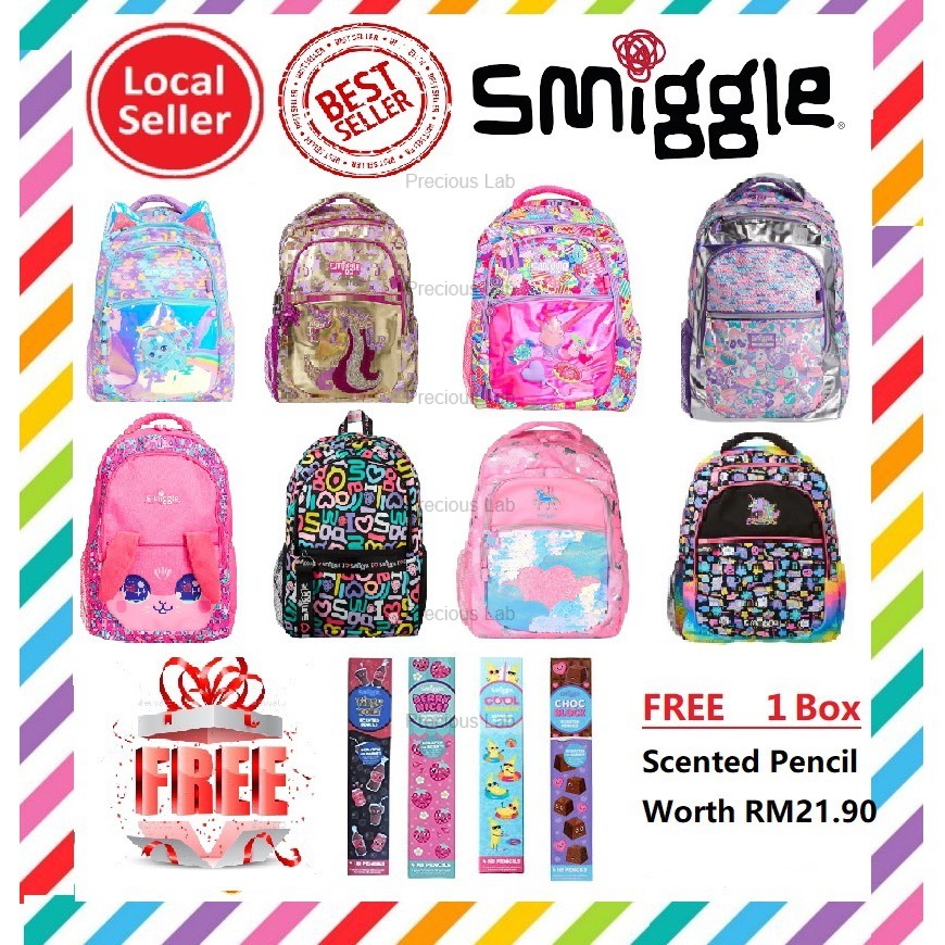 Smiggle School Bag- Girl backpack, Beg Smiggle Sekolah | Shopee Malaysia