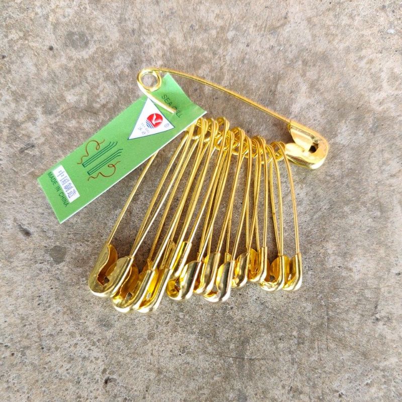 Golden Safety Pins 12 In 1 (3CM) | Shopee Malaysia
