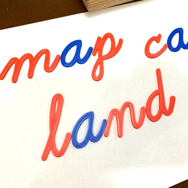 Montessori Movable Alphabet Cursive Lowercase Plastic (No box) | Shopee ...