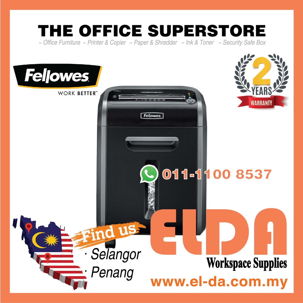 **Mesin Penghancur Kertas** FELLOWES 79CI Paper Shredder (Cross Cut) Heavy Duty **ELDA ...