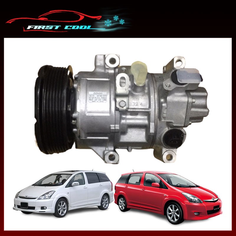 TOYOTA WISH 2003-2008 1.8 6PK DENSO SYSTEM AIRCOND COMPRESSOR 🌞 ...