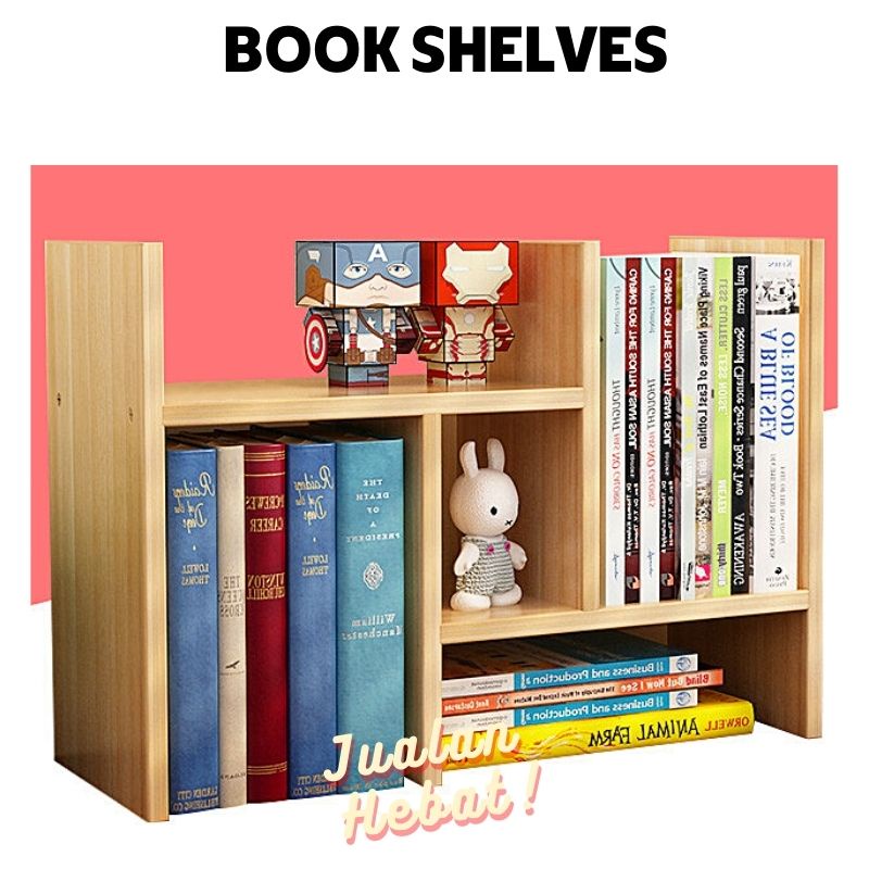 Table Rack Bookshelf Multipurpose Adjustable Wooden Book Rack Study ...