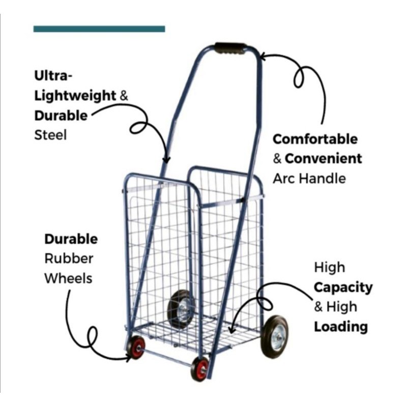 KT WARE Market trolley / multi cart shopping cart / pasar troli / troli ...