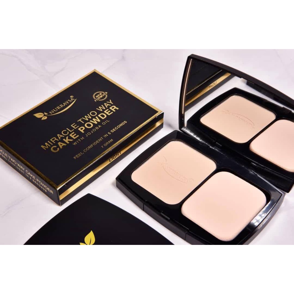 NURRAYSA MIRACLE TWO WAY CAKE POWDER WITH JOJOBA OIL-LIGHT | Shopee ...