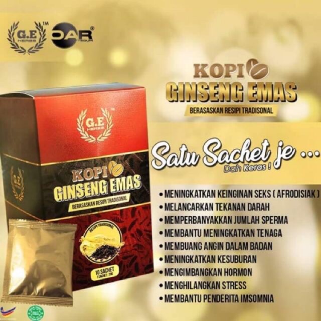 KOPI GINSENG EMAS ORIGINAL | Shopee Malaysia