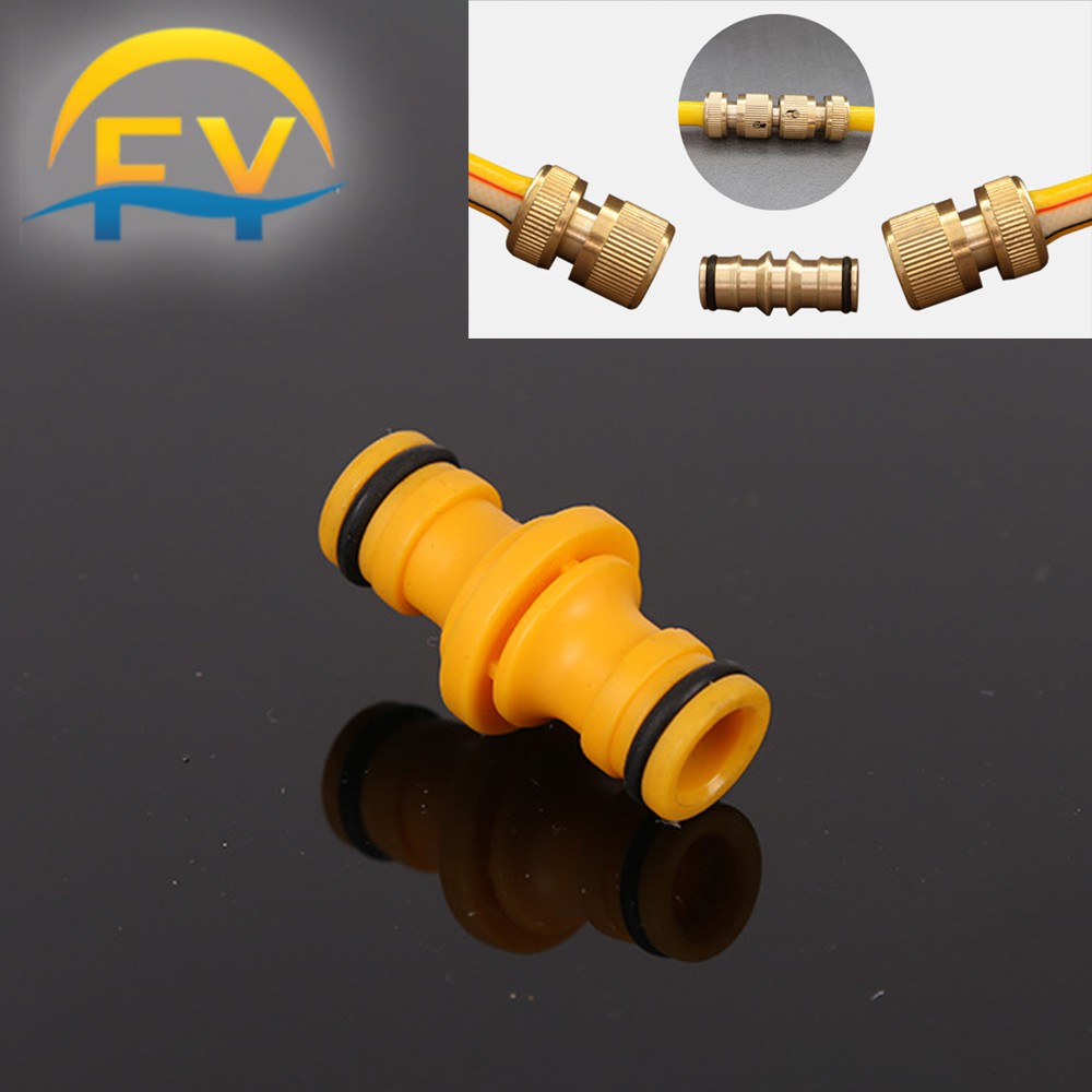 FY 1/2 Inch Garden Hose 2 Way Quick Connector ABS Copper Pipe Water ...