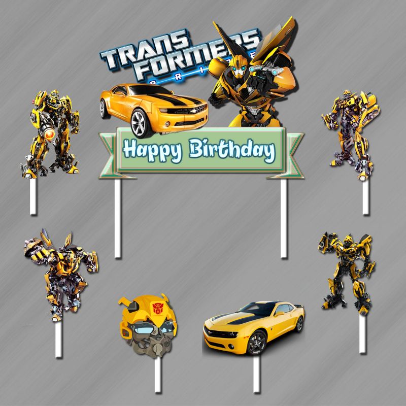 Cake Topper bumblebee transformer happy birthday | Shopee Malaysia