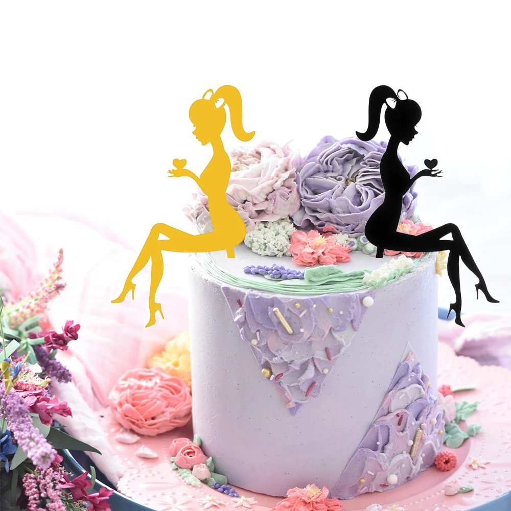 High Heels Lady Girl Acrylic Cake Topper Weddding Cake Decorations ...