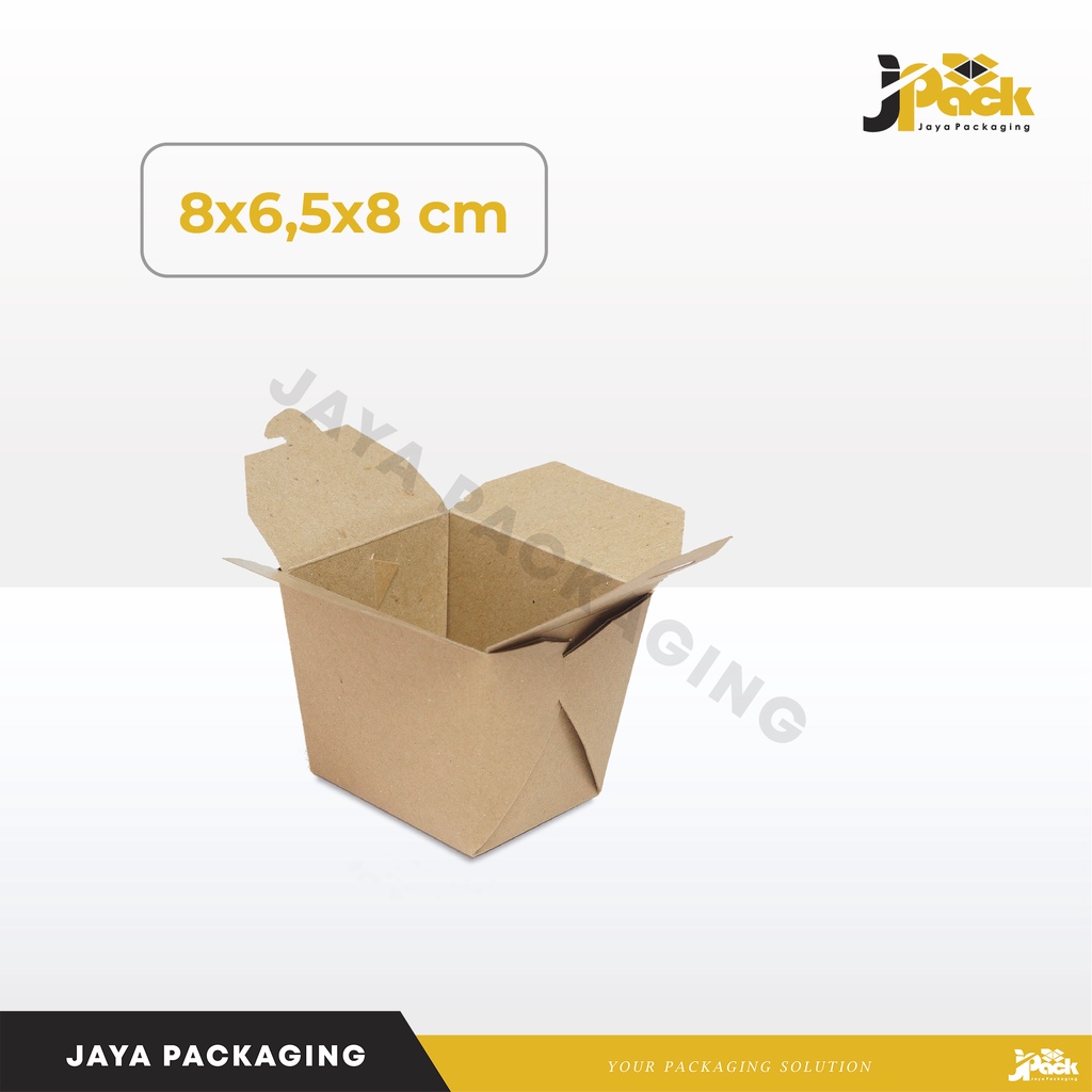Rice Box 8x6,5x8 size S (RB 01 K02) kraft Paperfood/Foodpail/Ricebowl ...