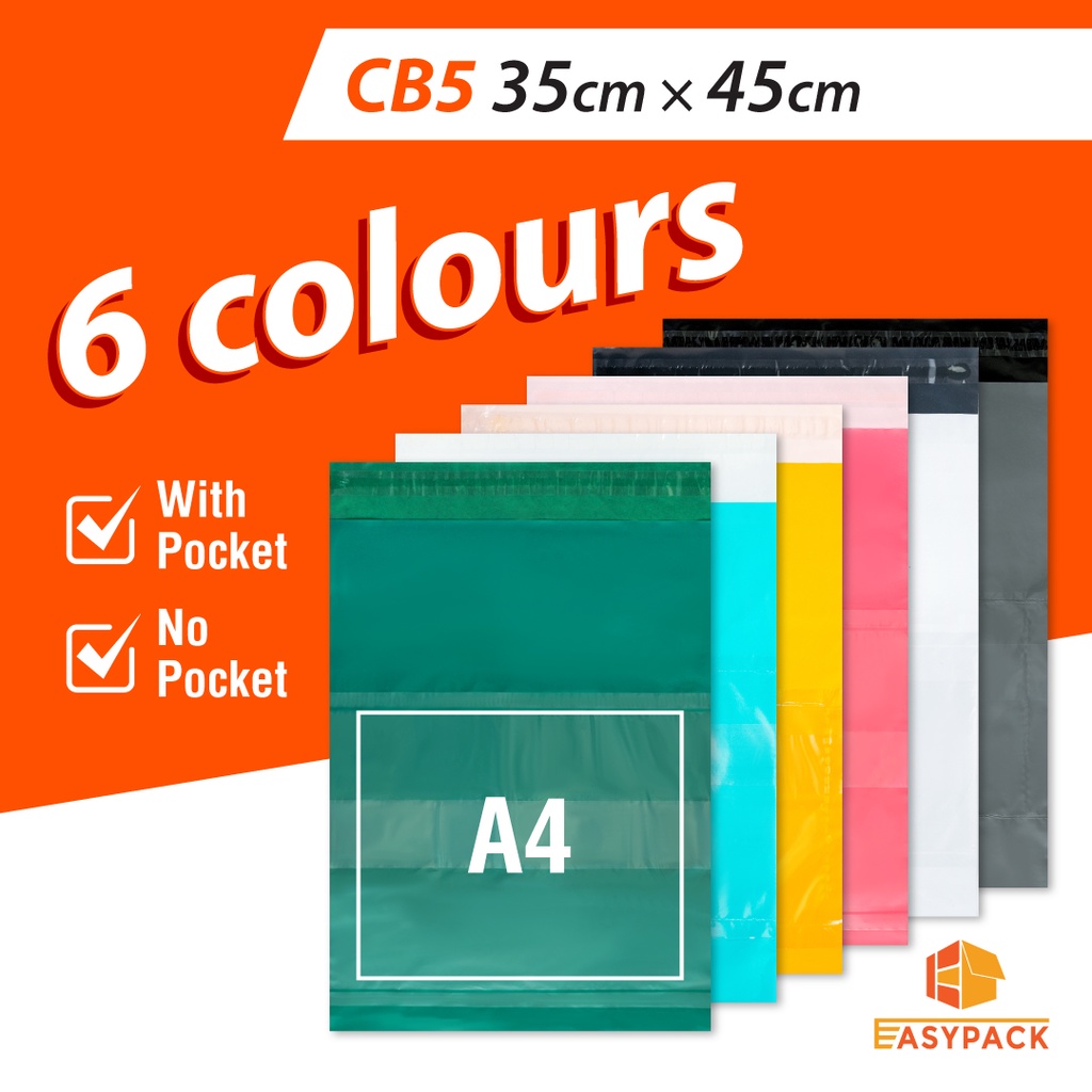 EASYPACK CB5 Courier Bag With Pocket Parcel Bag Packaging Bag Parcel Plastic Plastik Pos Flyers ...