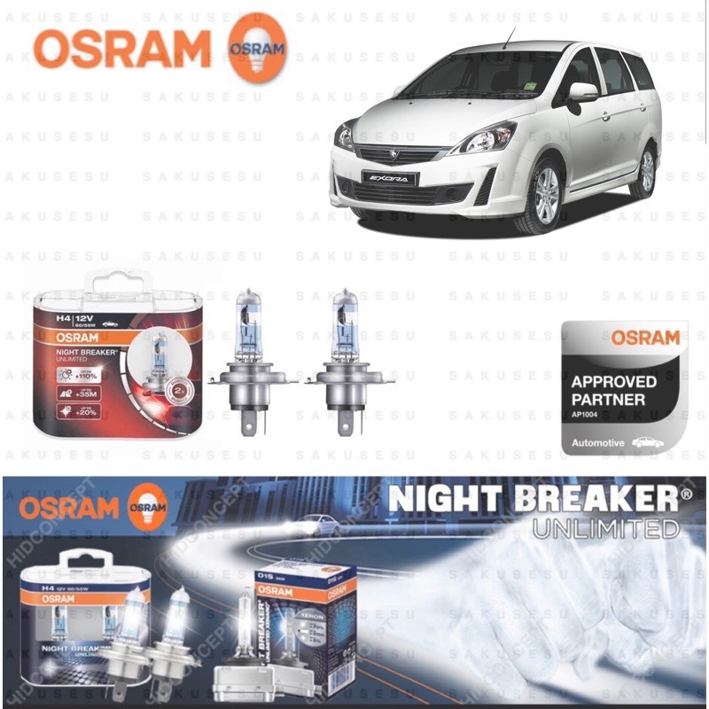 OSRAM NBU H4 Headlight Bulb for Proton Exora (2009 - Present) | Shopee ...