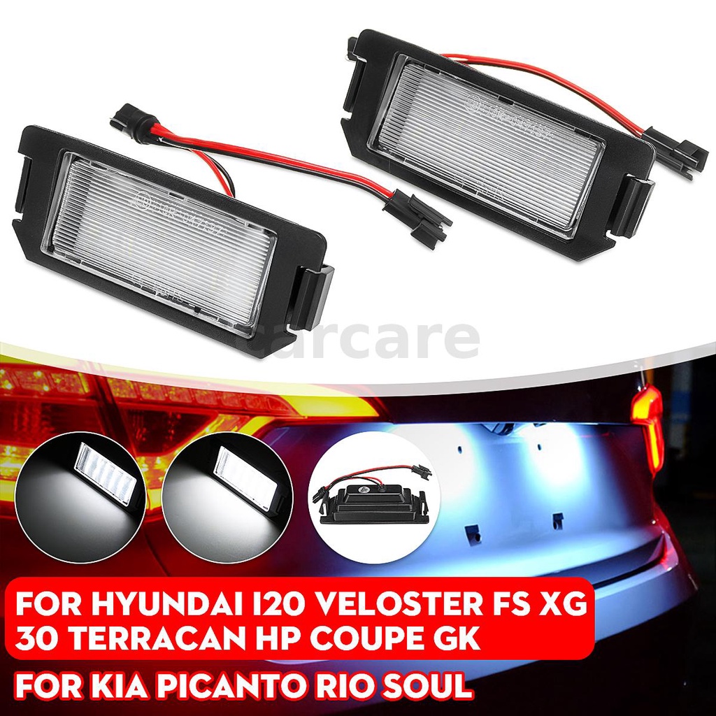 2Pcs LED License plate light For Hyundai I20 Veloster FS XG 30 Terracan ...