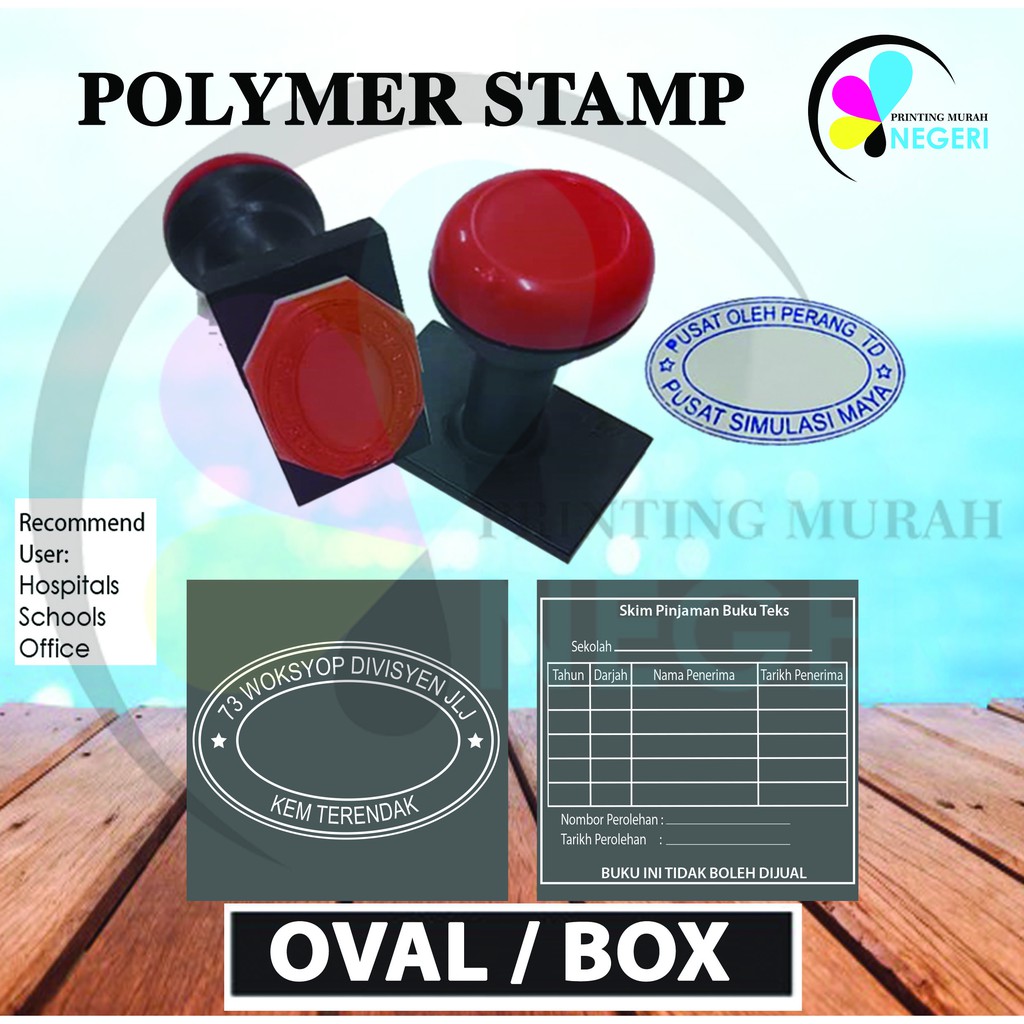 SAME DAY POST OUT Rubber Stamp Custom Made Cop Getah (Name Chop ...