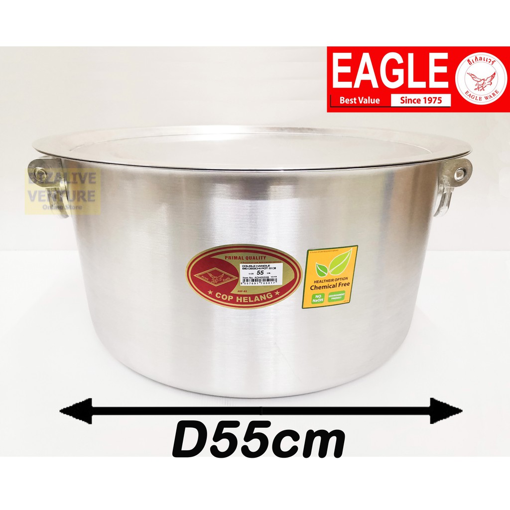 Double Handle Big Degchi Pot 55cm | Biryani Aluminium pot | Periuk ...