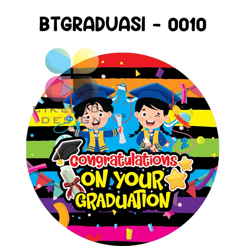 BUTTON BADGE SAFETY PIN - GRADUASI ATAU GRADUATION SEKOLAH) | Shopee ...