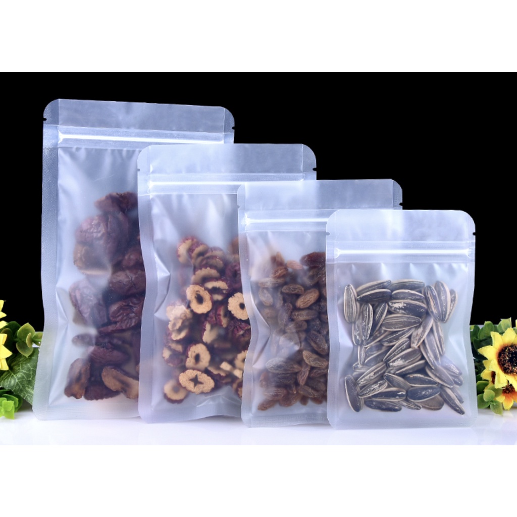 (50pcs) Matte Zip lock Bag No Opening No Stand Packaging Bag Zipper ...