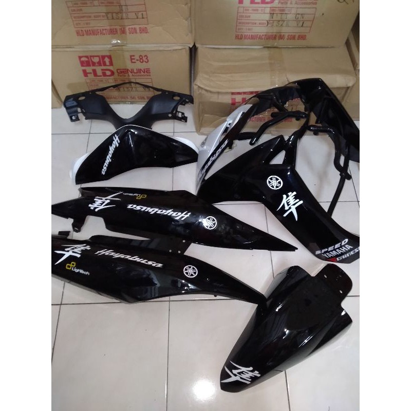 COVERSET EGO S HITAM KILAT HAYABUSA | Shopee Malaysia