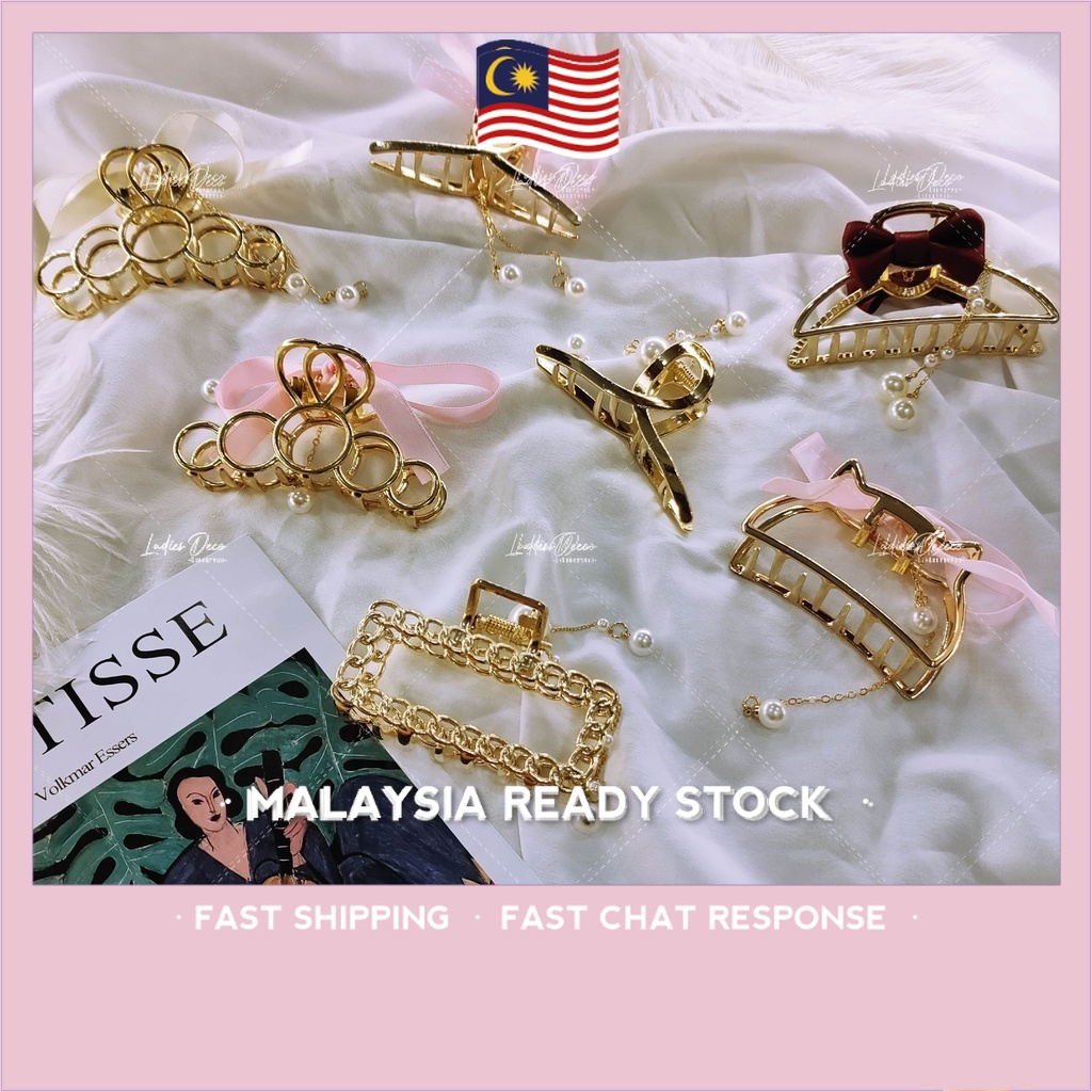 🇲🇾 𝙍𝙚𝙖𝙙𝙮 𝙎𝙩𝙤𝙘𝙠 | Elegant Metal Geometric Hair Claw Hairclip Klip TIKTOK ...