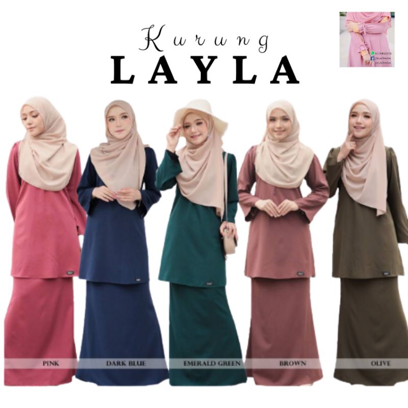 Kurung Layla [READY STOCK] Cutting Kurung Pahang | Shopee Malaysia