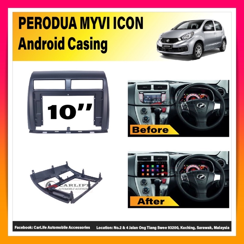 Perodua Myvi Icon 10" Android Casing | Shopee Malaysia