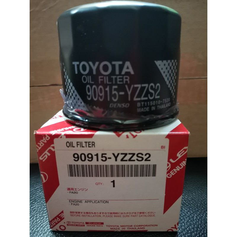 GENUINE TOYOTA OIL FILTER 90915-YZZS2 / SU003-00311 GT86 ZN6 / SUBARU ...