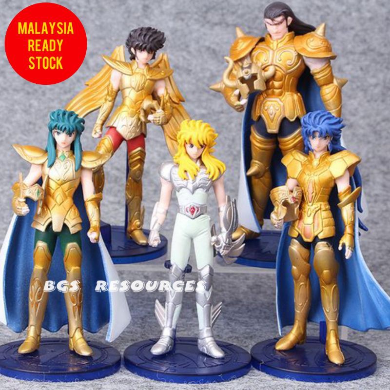 👍QUALITY👍 SAINT SEIYA FIGURES 5PCS KNIGHTS OF THE ZODIAC ACTION FIGURE ...