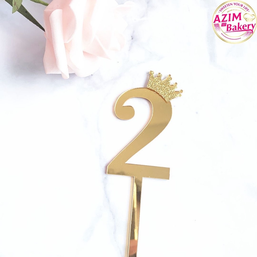 Cake Topper Happy Birthday Number (1Pc) Number Cake Topper | Kek Topper ...