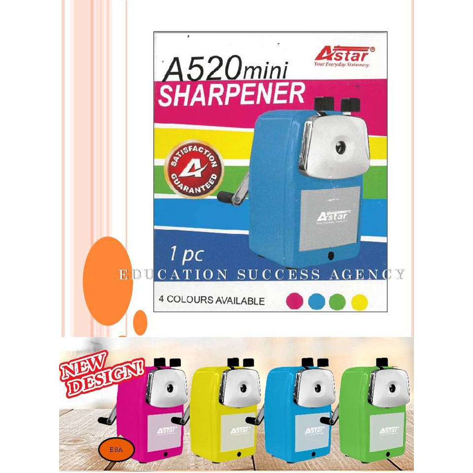 (ESA)Astar A520 Mini Table Sharpener (RANDOM COLOUR) | Shopee Malaysia