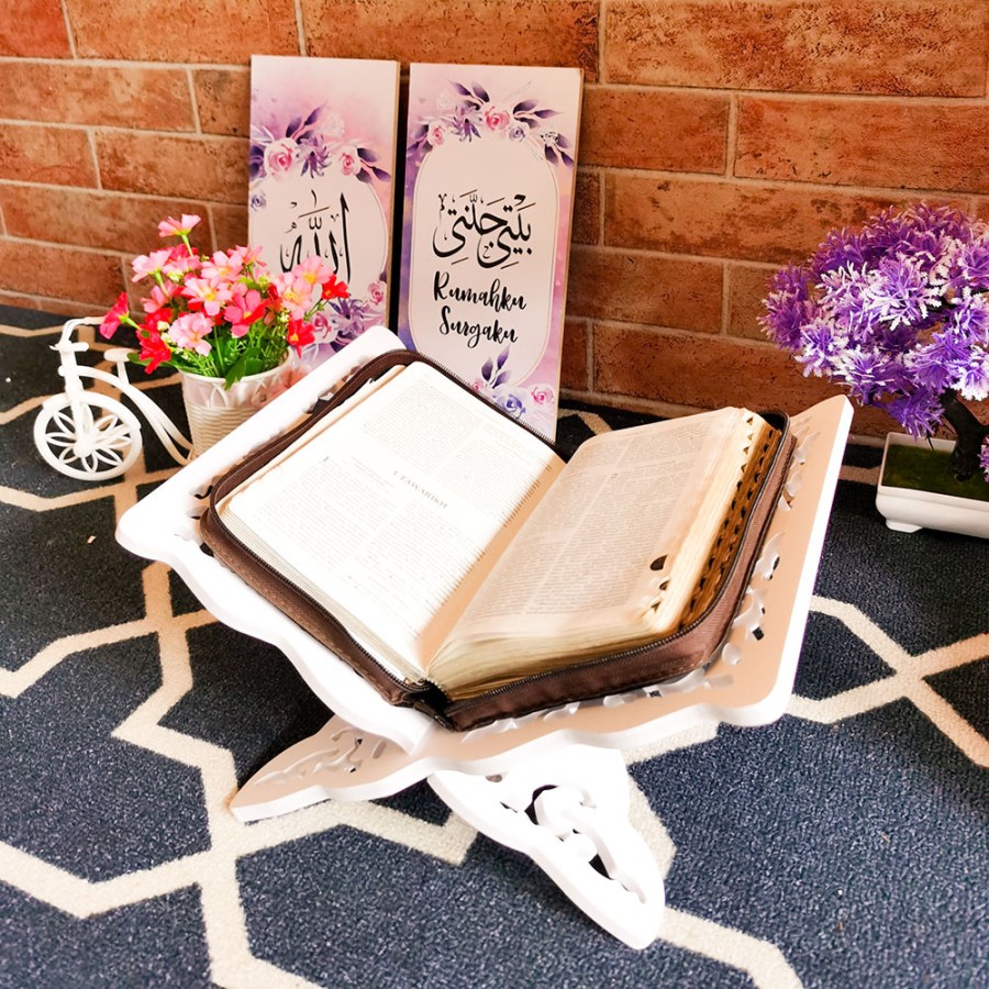 Rack Alquran Islamic reading rack modern design Motif book stand holder ...