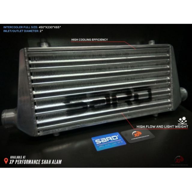 Intercooler SARD RACING 2 inch Inlet Outlet For Perodua Kancil Kenari ...