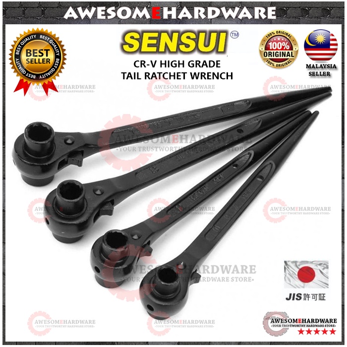 (JIS) SENSUI JAPAN CR-V HIGH GRADE TAIL RATCHET WRENCH FOR SCAFFOLD ...