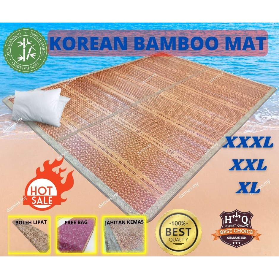 DESIGN TERBARU KOREAN BAMBOO MAT FLOOR TIKAR BULUH CARPET XXL/XXL/XL ...