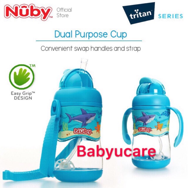 Nuby Tritan FlipIt with 3D Vinyl Wrap with Weighted Straw 400ml (12m+) NB10457 | Shopee Malaysia