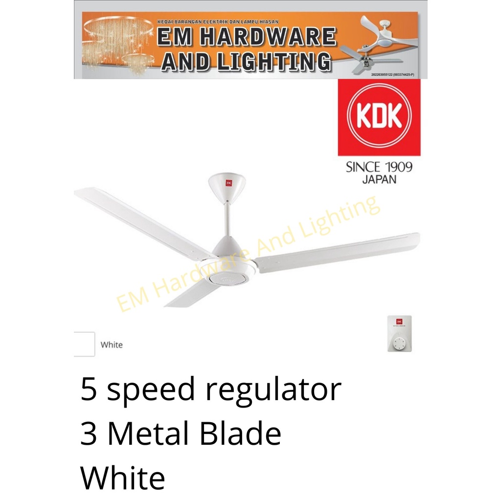 KDK FAN K15VO Regulator Ceiling Fan 60" White [ORIGINAL PRODUCT ...