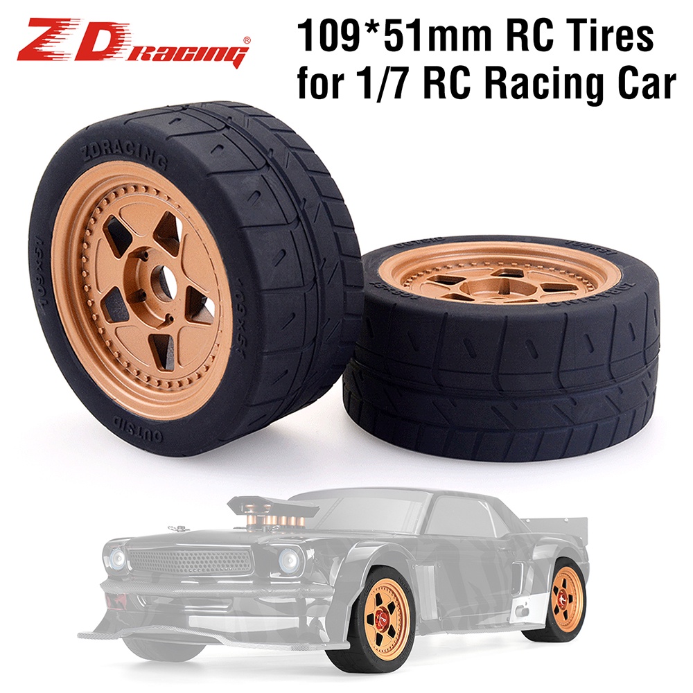 ZD Racing RC Car Wheel Rubber RC Tires (Hex 17mm) for 1/7 ARRMA FELONY ...