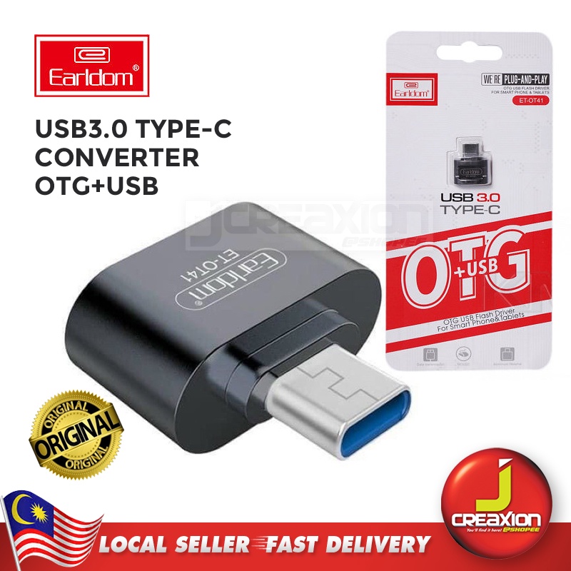 Earldom ET-OT41 OTG + USB 3.0 Type-C Converter Flash Driver Card Reader for iOS Phone Tablet ...
