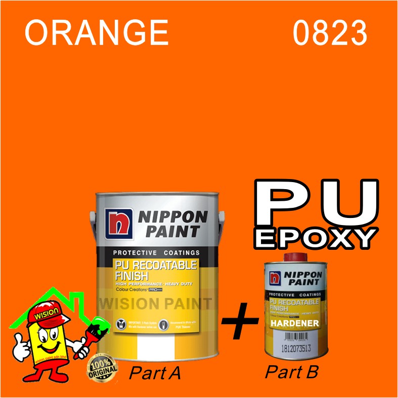 ORANGE 0823 ( 5L ) PU RECOATABLE FINISH - EPOXY PAINT / HIGH PERORMANCE ...