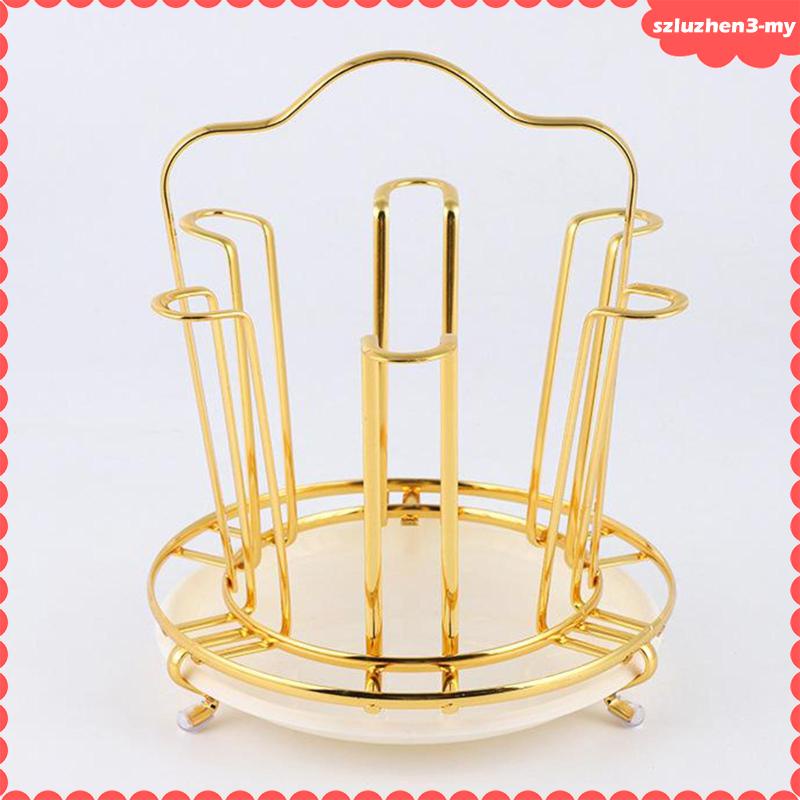 Nordic Metal Countertop Mug Holder, 6 Hook Cup Dryer Kitchen Coffee Mug ...