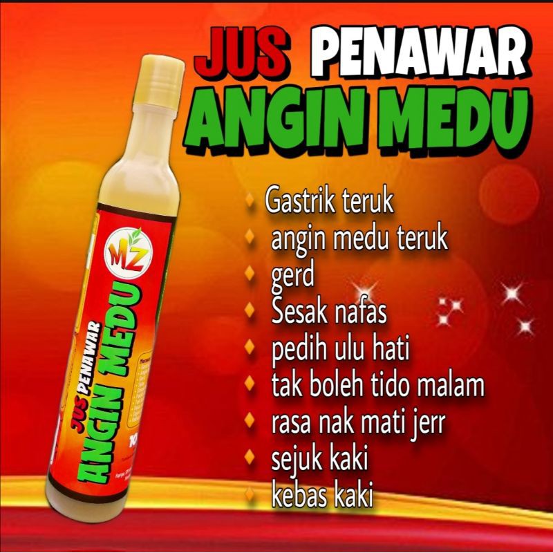 🔥GASTRIK, GERD, PEDIH ULU HATI🔥 MZ JUS PENAWAR ANGIN MEDU | Shopee Malaysia