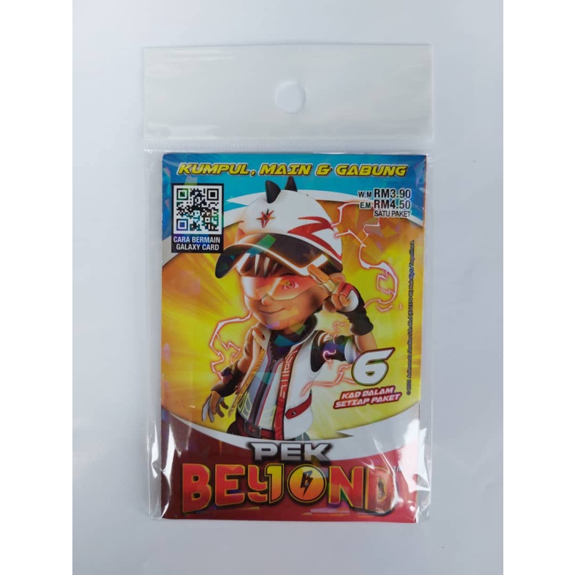 KIDZONE BoBoiBoy Galaxy Card : Pek Beyond (1 pack: 6 cards) [ORIGINAL ...