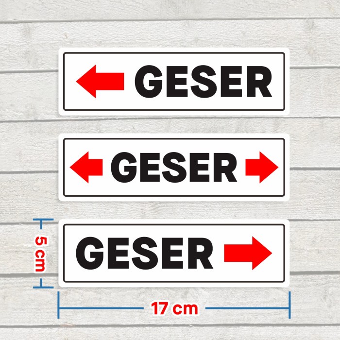 Sliding Sign Sign Label Sticker Left Right Sliding Door Vinyl Sticker ...