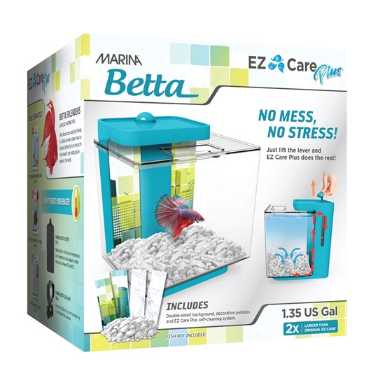 New Marina Betta EZ Care Plus Aquarium Kit - Blue - 5 L (1.35 US gal ...