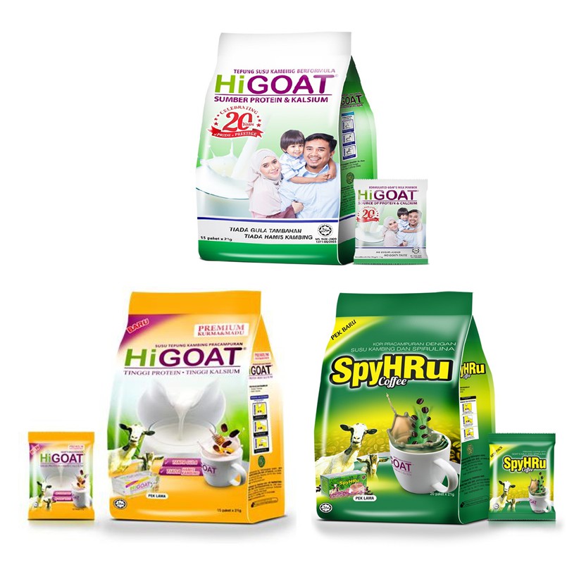 [100% ORIGINAL] HIGOAT SUSU 15'S / HIGOAT PREMIUM KURMA & MADU 15'S ...